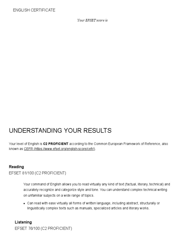 EFSET | Download Free PDF | Language Acquisition | Applied Linguistics