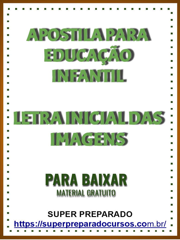 Letra Inicial Das Imagens | PDF | Pedagogia | Educação Especial