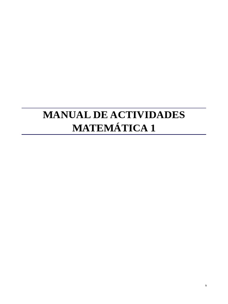 Manual Clases Mate1 | PDF | Función (Matemáticas) | Números