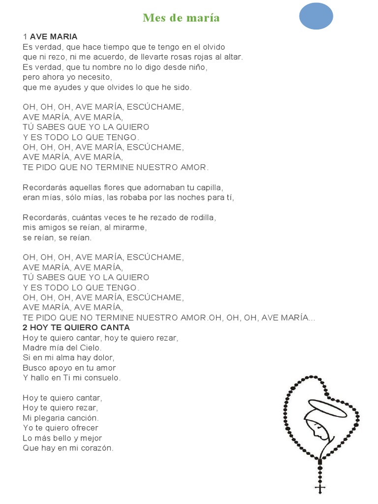 1 Ave Maria | PDF | María, madre de Jesús | Oración