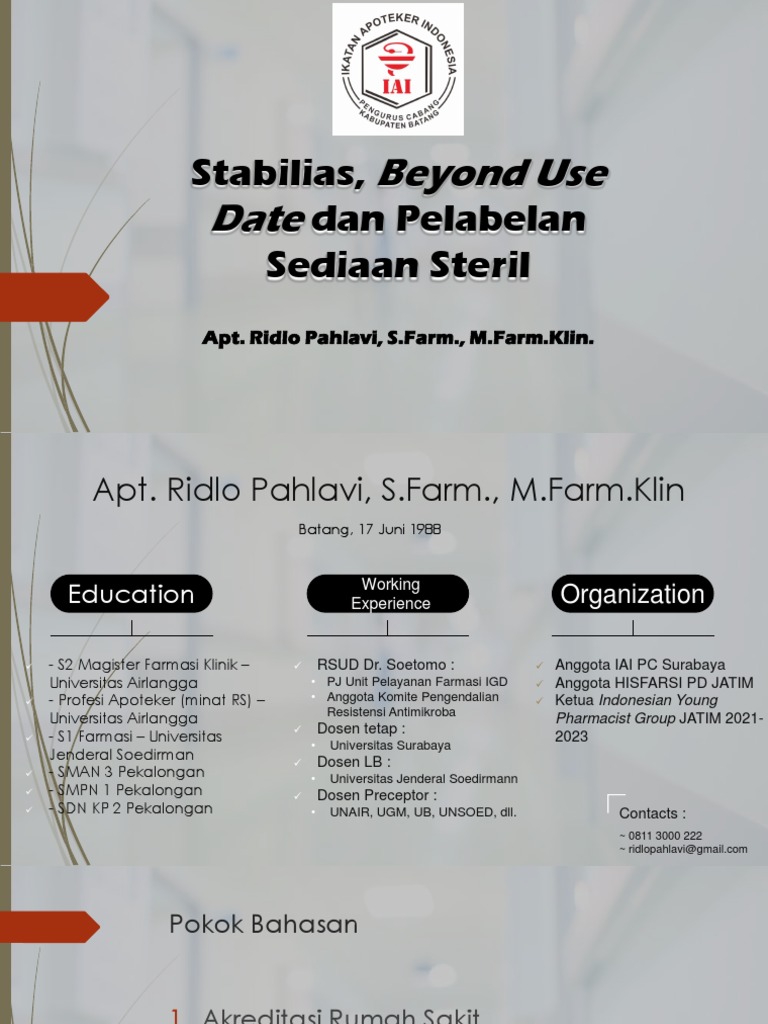 Ridlo Pahlavi - Stabilitas, Bud & Label | PDF
