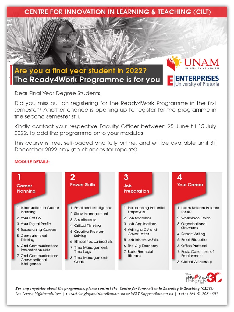 A4 Ready4Work Programme (08june2022) | PDF | Learning | Cognition