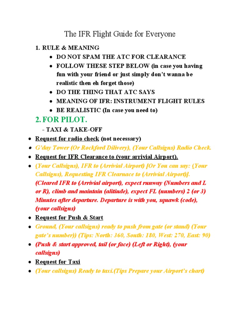 The IFR Flight Guide 2 | PDF | Instrument Flight Rules | Air Traffic ...