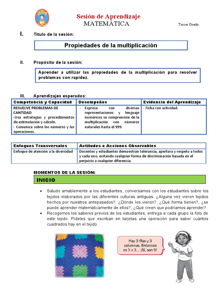 Propiedades de La Multiplicacion | PDF | Aprendizaje | Multiplicación