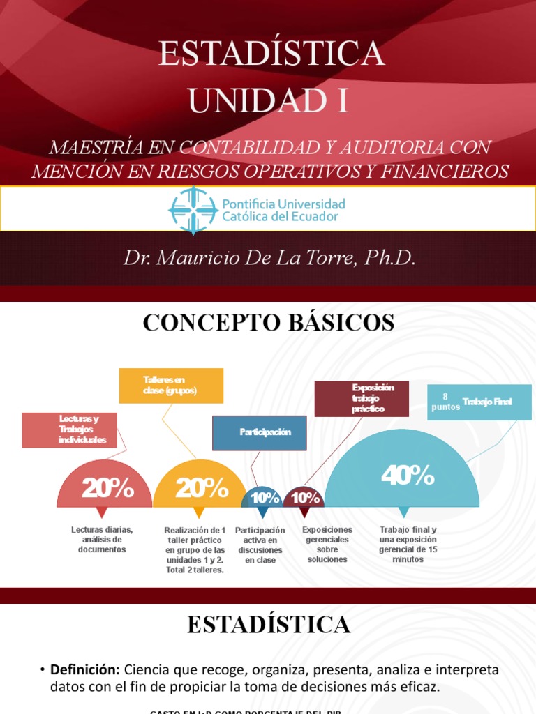 1.1 Conceptos Básicos de Estadistica | PDF | Muestreo (Estadísticas) | Estadísticas
