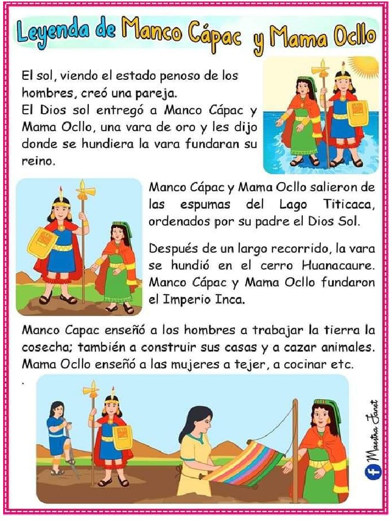 La leyenda de Manco Capac y Mamá Ocllo (1) | PDF