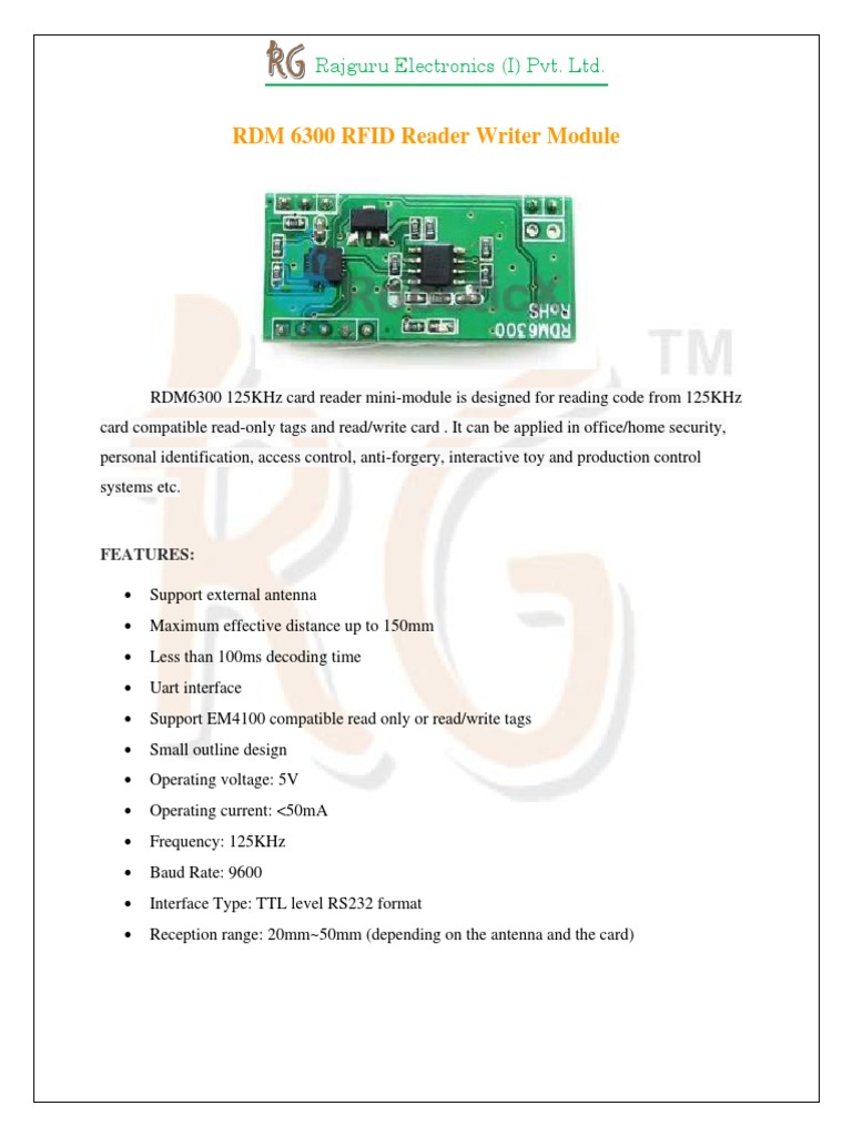RDM 6300 | PDF | Business | Computers