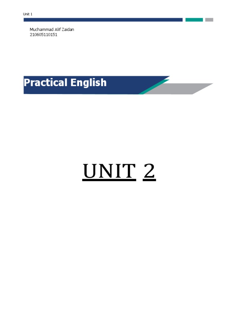 Muchammad Alif Zaidan - Unit 2 | PDF | Adverb | Adjective