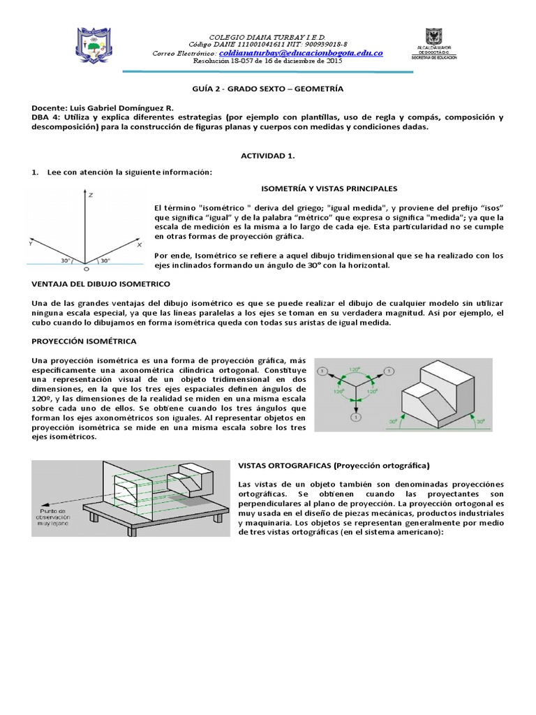 Proyecciones Isométricas | PDF | Geometria clasica | Geometría