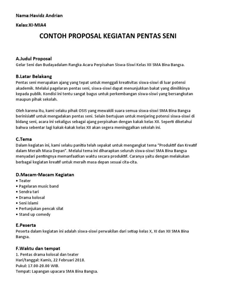 Contoh Proposal Kegiatan Dan Penelitian | PDF