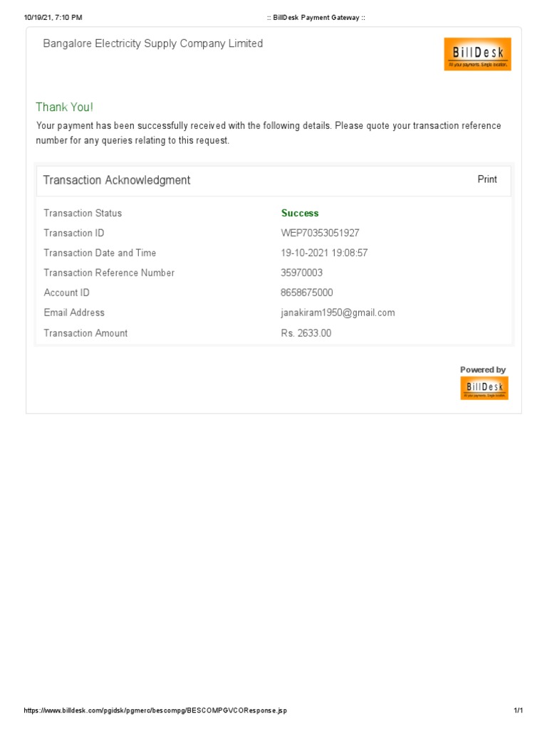 BillDesk Payment Gateway | PDF