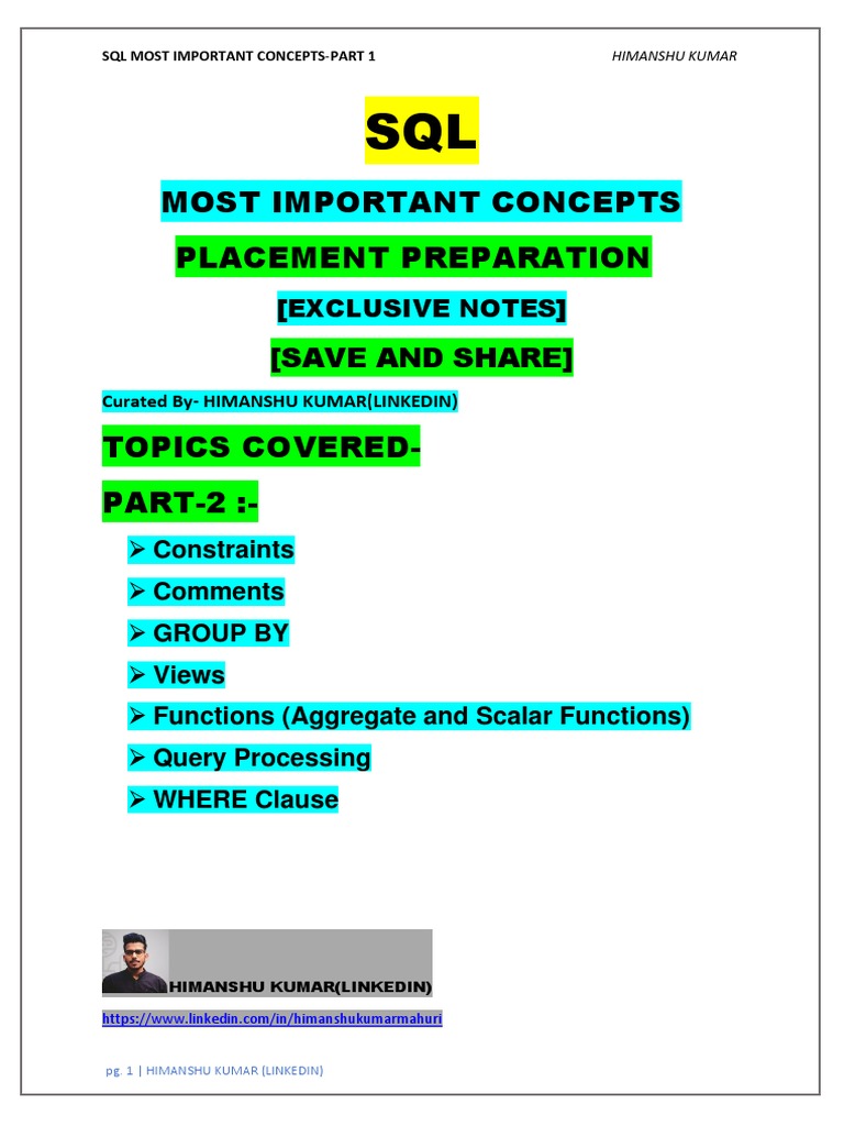 SQL 2 | PDF | Relational Database | Parsing