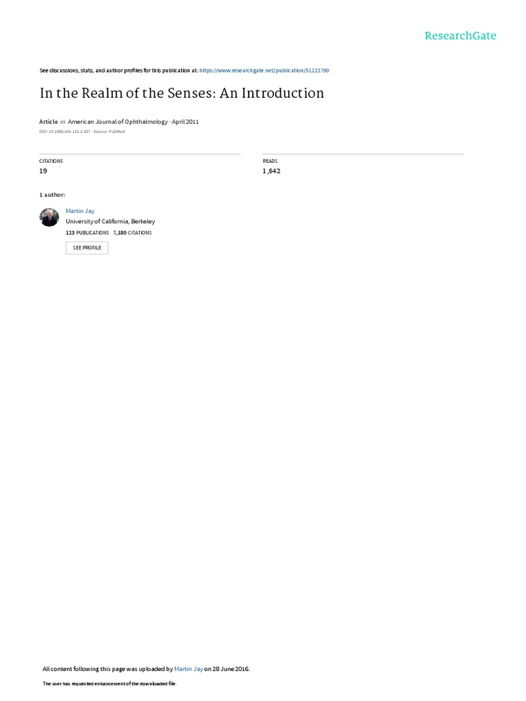 In_the_Realm_of_the_Senses_An_Introduction | PDF | Senses | Common Sense