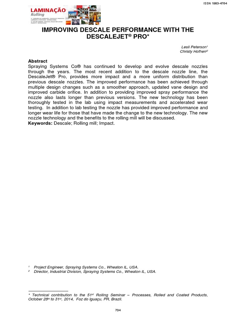 Improving Descale Performance With The Descalejet Pro | PDF | Nozzle ...