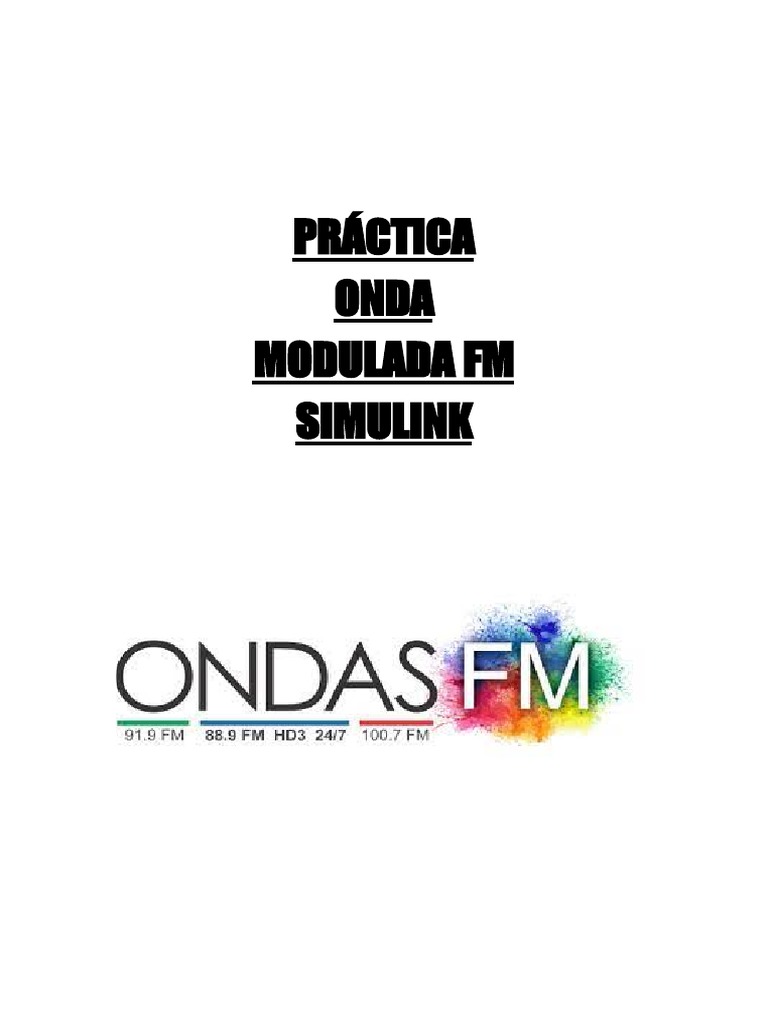 Práctica Onda Modulada FM Simulink | PDF | Tecnología