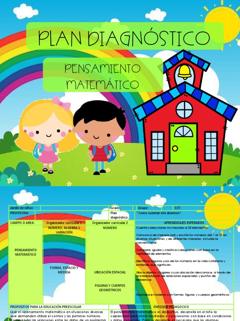 Plan Diagnóstico de Pensamiento Matemático | PDF | Pensamiento | Geometría