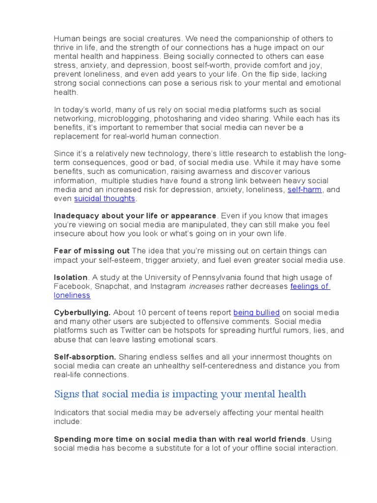 Human Beings Are Social Creatures | PDF | Popular Culture & Media ...