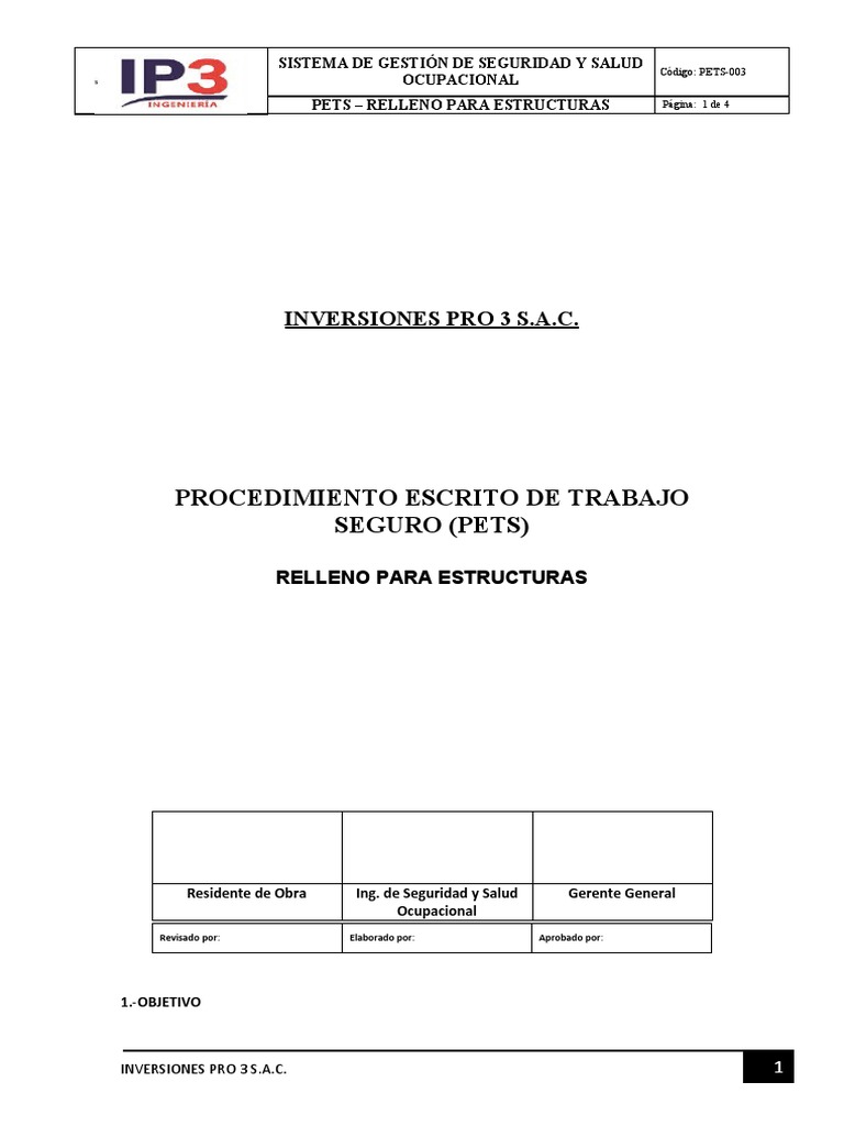 Pets-003 Relleno para Estructuras | PDF