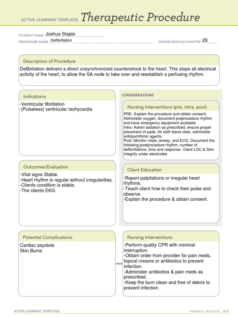 Defib ATI Template | PDF | Cardiovascular System | Clinical Medicine