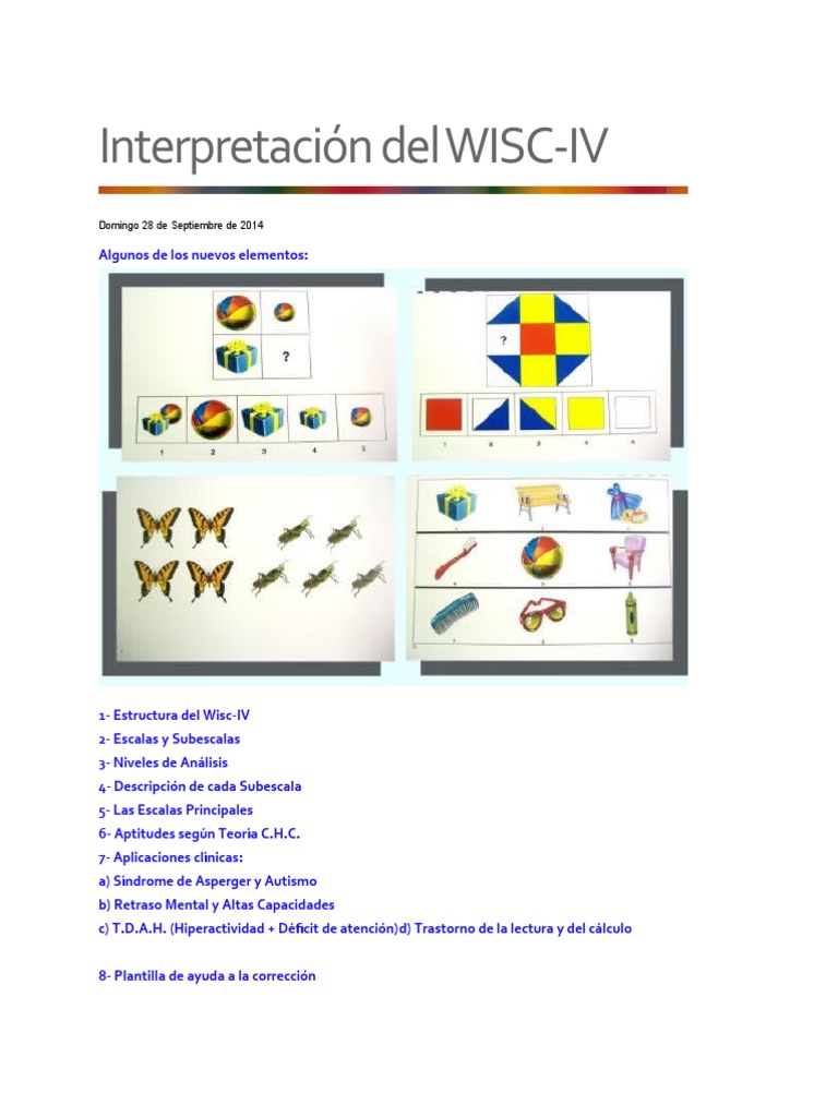 Interpretación Del WISC | PDF | Cociente de inteligencia | Memoria