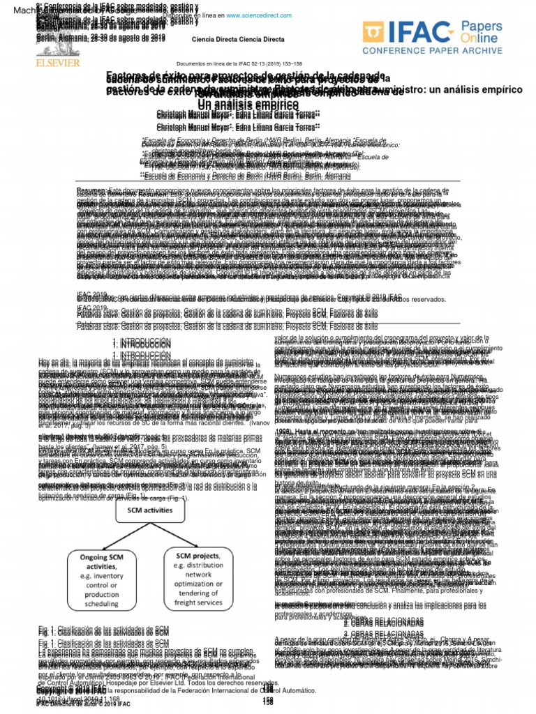 Success Factors For Supply Chain Management Projects An E - 2019 - IFAC PapersO | Descargar ...