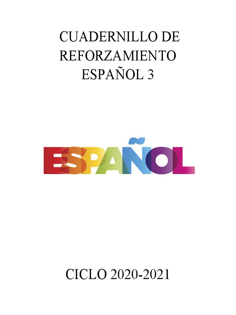 Cuadernillo Español 3 2020-2021 | PDF | Novelas | Comprensión lectora
