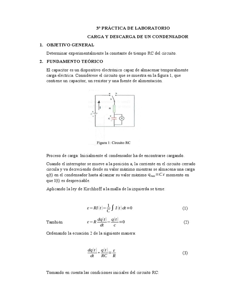 Laboratorio 03 f2 | PDF | Condensador | voltaje