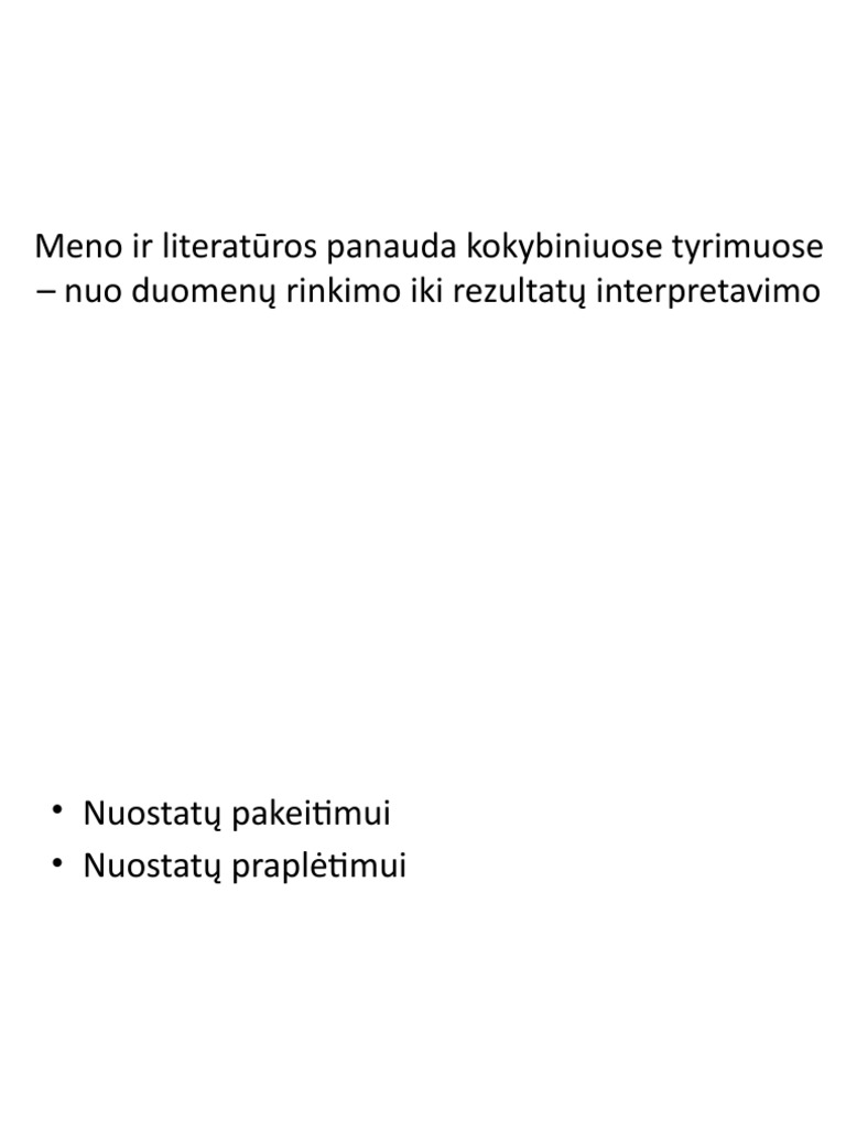 Kokybinis Tyrimas | PDF