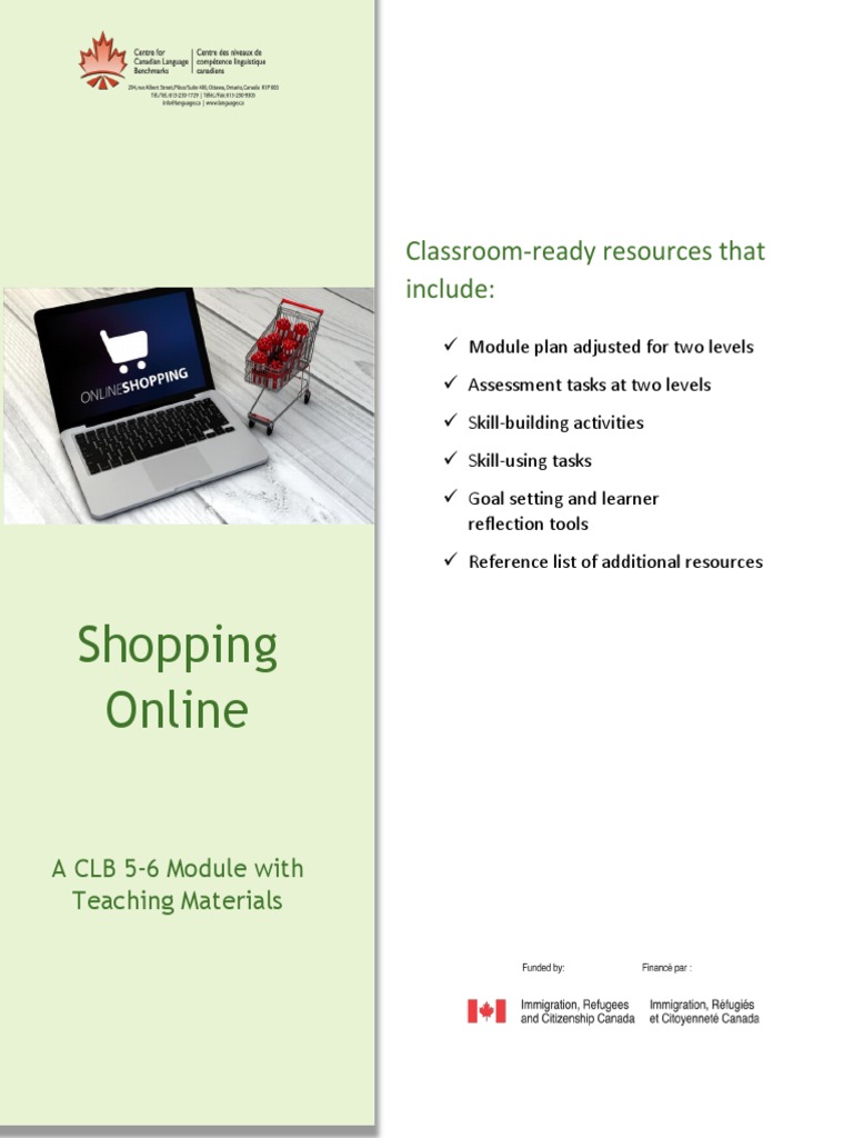CLB 5 6 Shopping Online Jan 2021 Version | PDF | Online Shopping ...