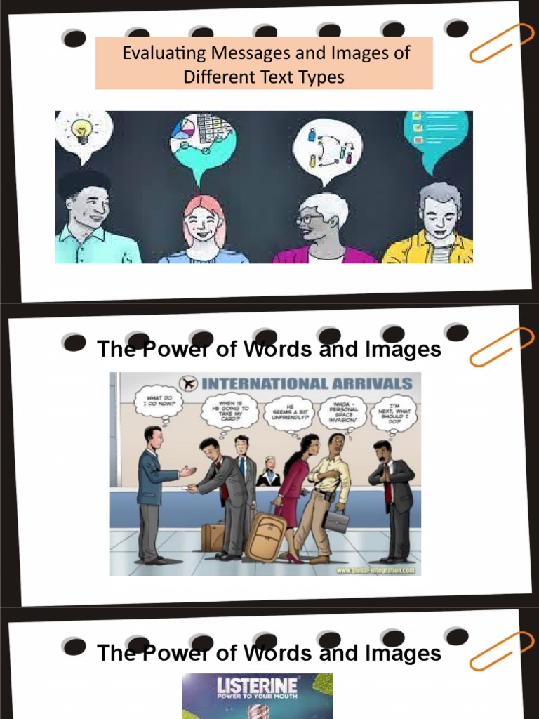 Evaluating Messages and Images in Different Test Types | Download Free ...