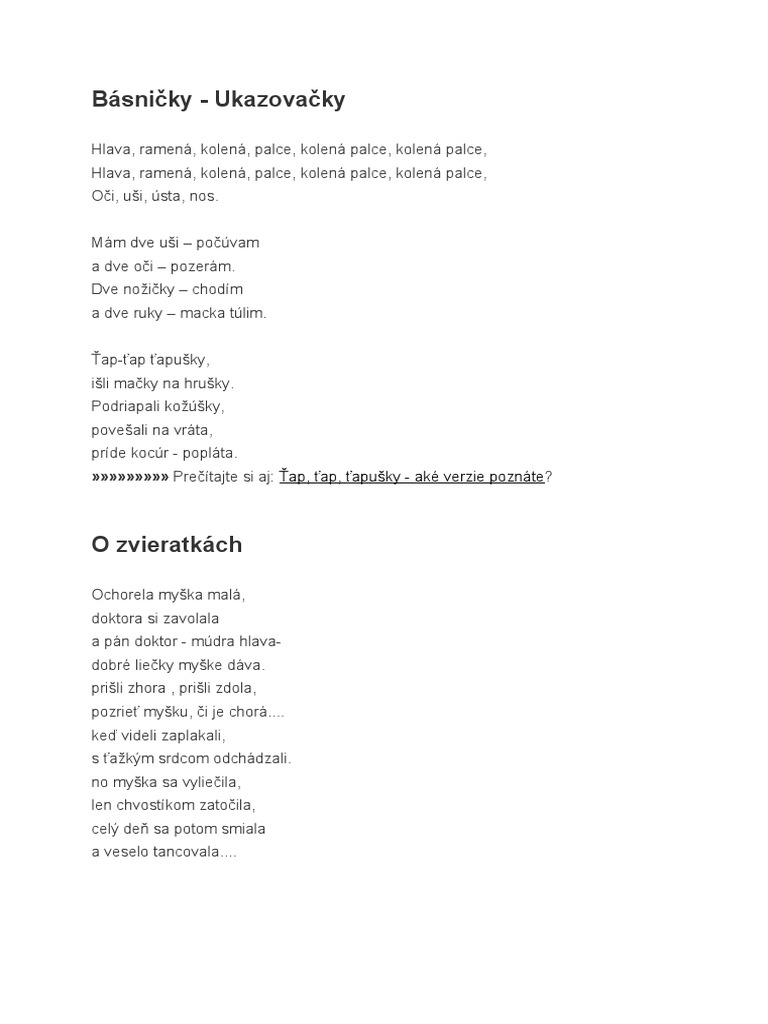 Básničky 1 | PDF