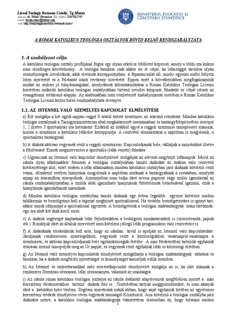 Adoc - Pub 1 A Szabalyzat Celja | PDF