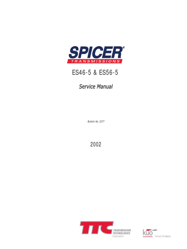Spicer ES46 5 ES56 5 Service Manual | PDF