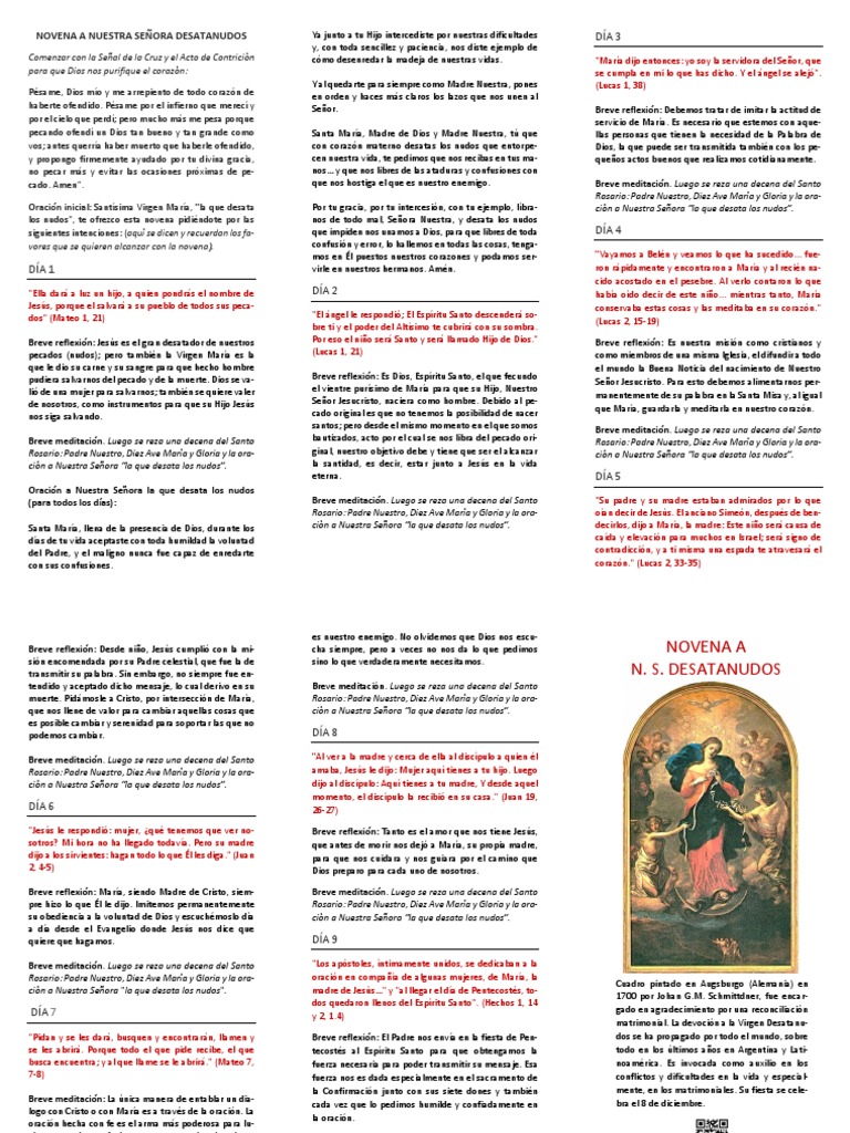 Novena Desatanudos | PDF | María, madre de Jesús | Rosario