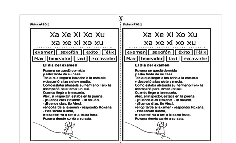 Lectura Letra X | PDF