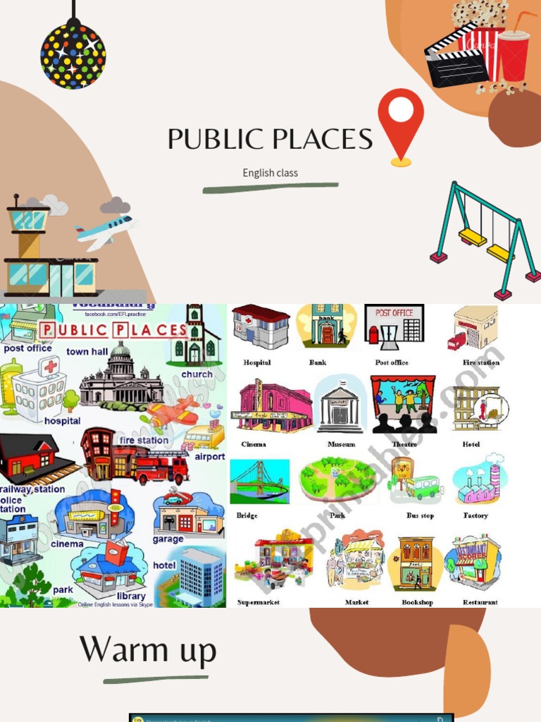 Public Places - Verbs Walk, Go, Visit | PDF