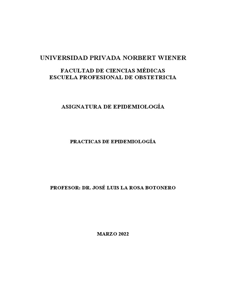 2022 - Ejercicios Epidemiolog | PDF | Diagnostico medico | Aborto