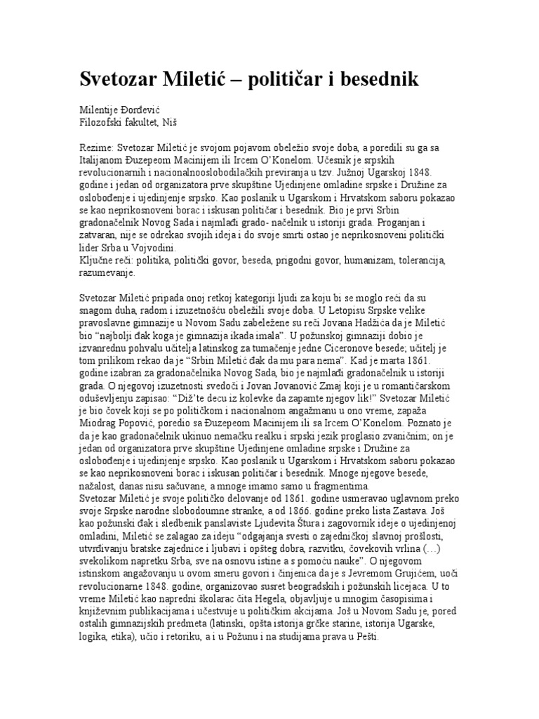 Svetozar Miletić | PDF