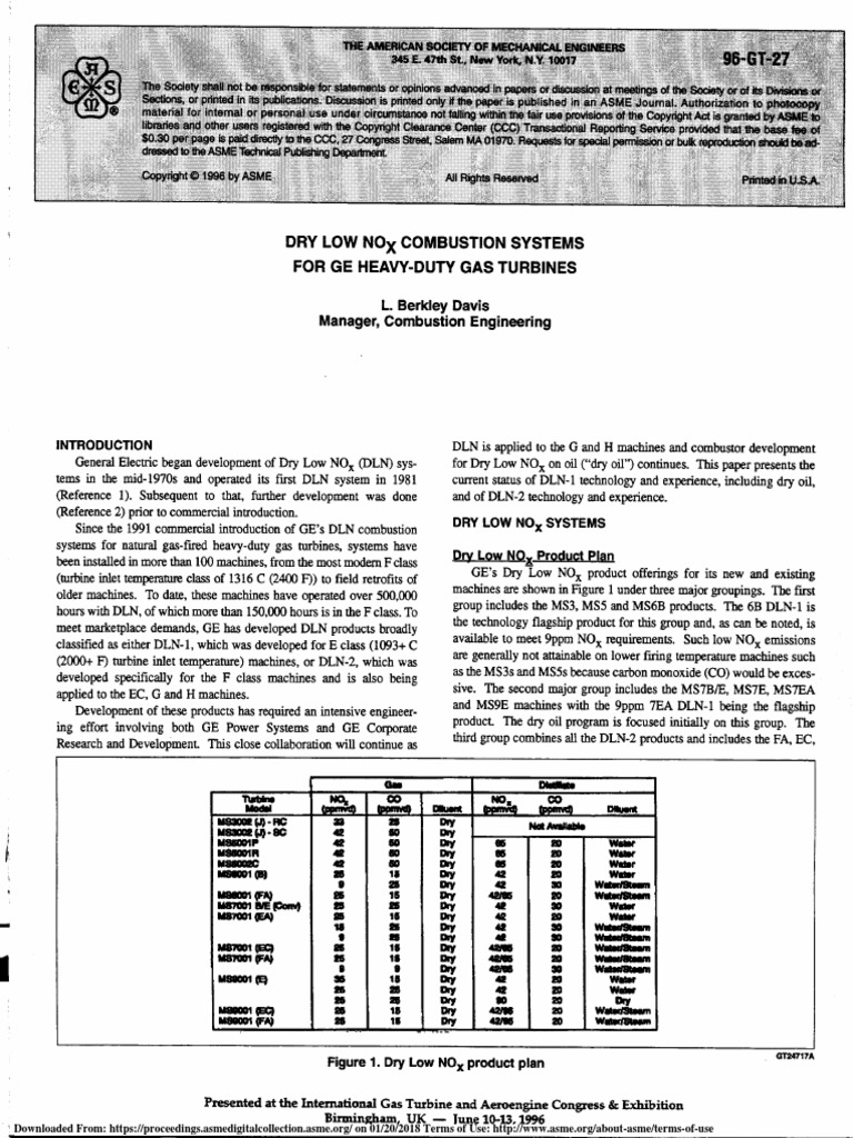 DLN Comb Systems | PDF | Combustion | Engines