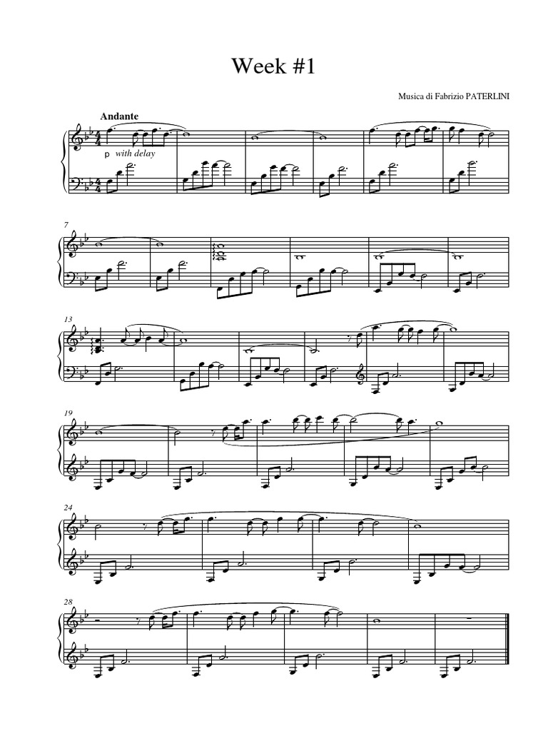 Fabrizio Paterlini Autumn Stories Week-1 | PDF