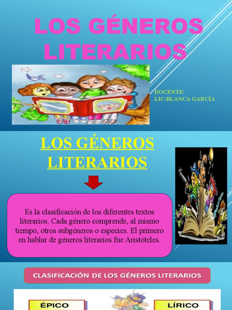 Clasificación de Géneros Literarios | PDF | Poesía épica | Narración