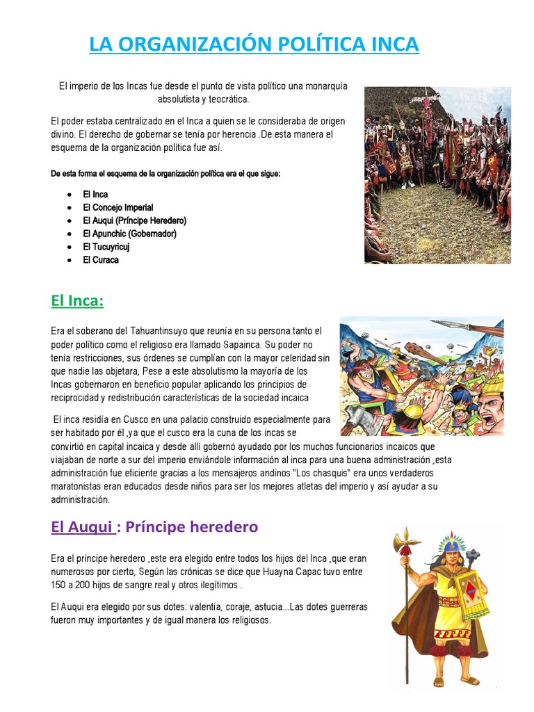 Organización Política Inca | PDF | Imperio Inca | Perú