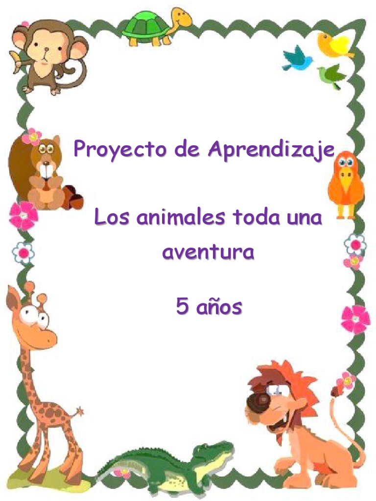 Proyecto de Animales para Niños de 5 Años | PDF | Evaluación | Experimentar