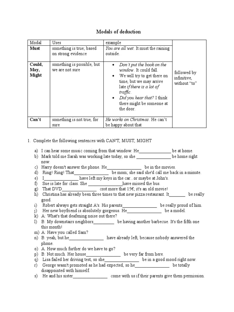 Modals of deduction: expressing possibility and necessity | PDF