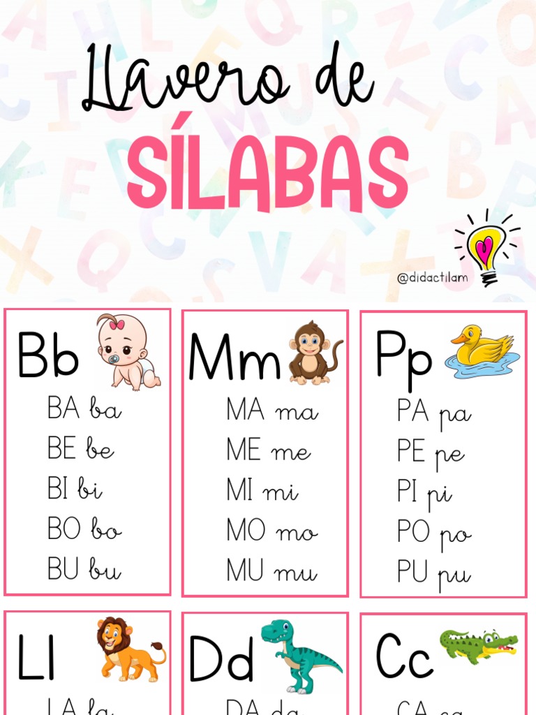 Llavero Silábico en Minúscula Cursiva | PDF