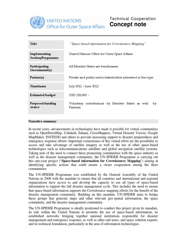 Concept Note Project Document - Crowdsourcing May 2011 | PDF ...