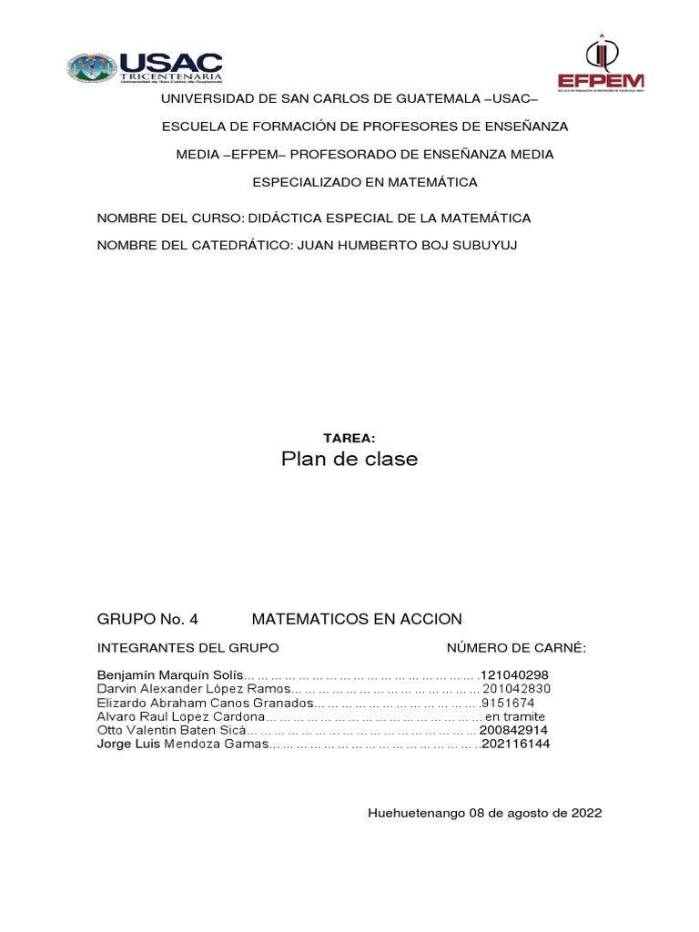 Plan Padep Mate | PDF | Proposición | Verdad