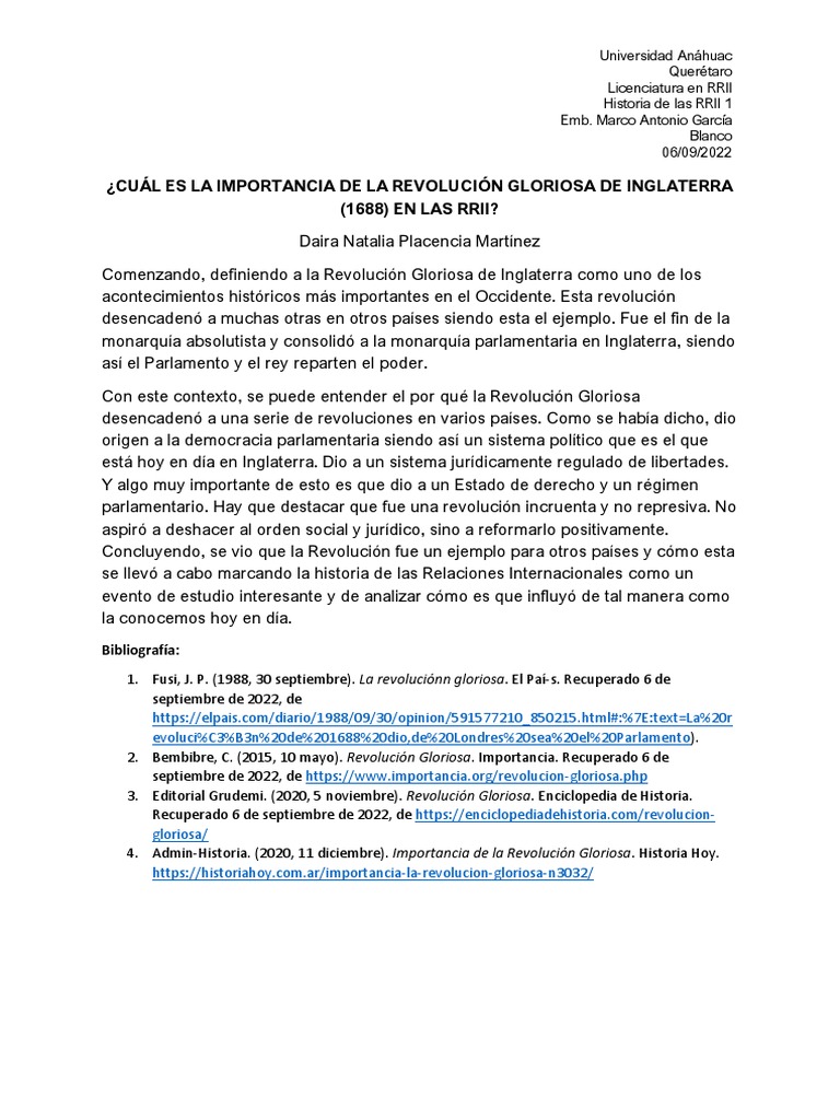 Importancia de La Revolución Gloriosa de Inglaterra | PDF | Sistema ... Importancia de La Revolución Gloriosa de Inglaterra | PDF | Sistema ...