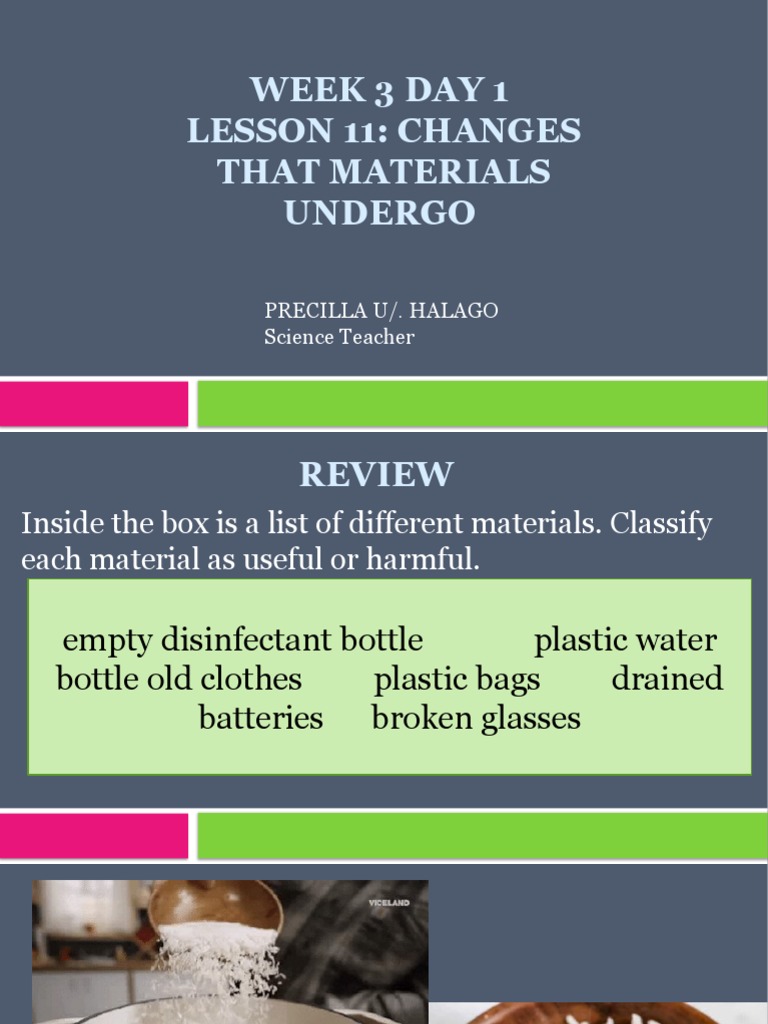 Grade 5 PPT - Science - Q1 - W3 - Day 1 | PDF | Combustion | Iron