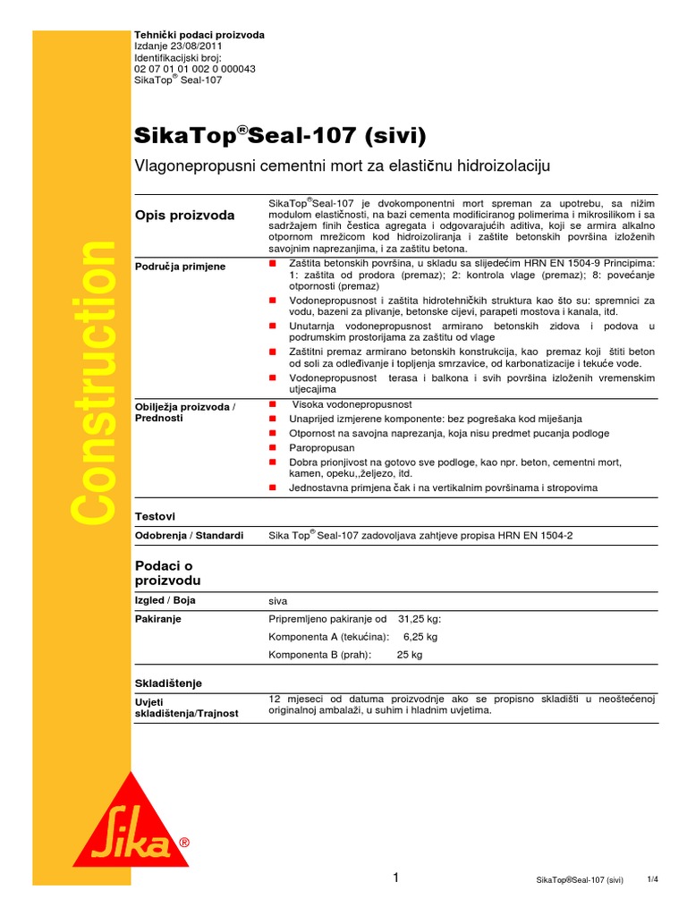 SikaTop Seal 107 | PDF